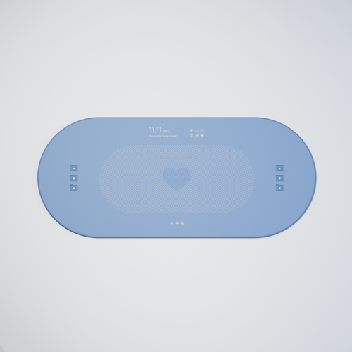 Cute Interface Deskmat - Blue