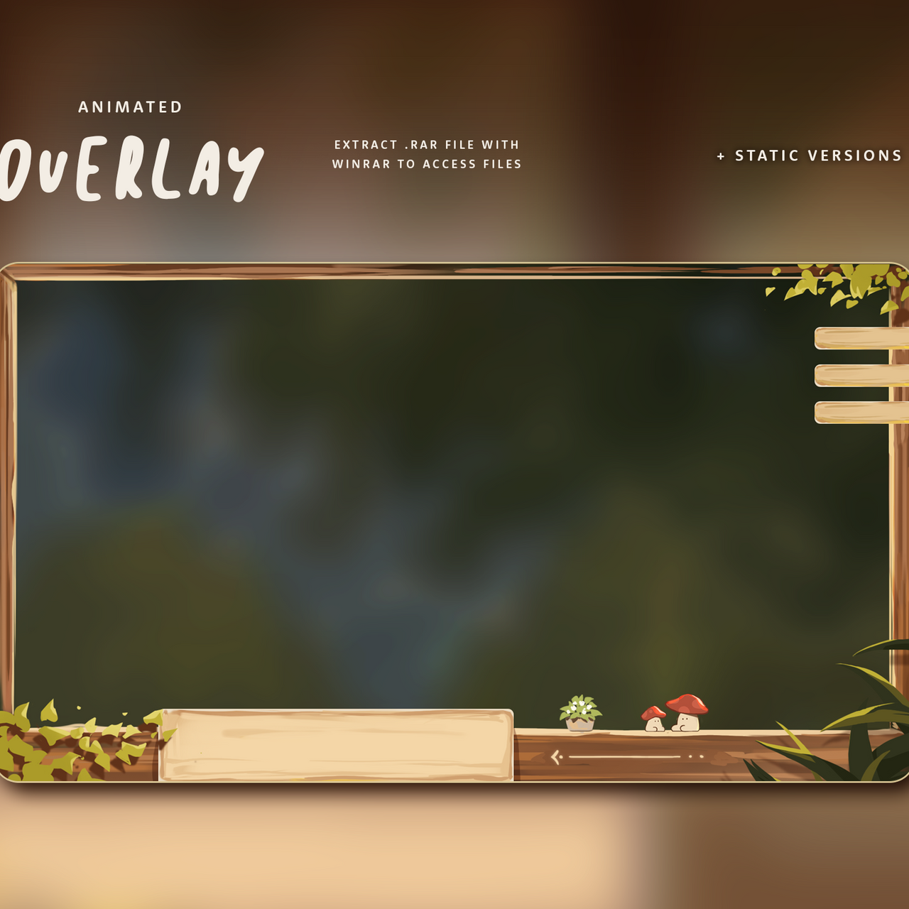 Cozy Room | Animated Stream Overlay Pack – Mooko Studio