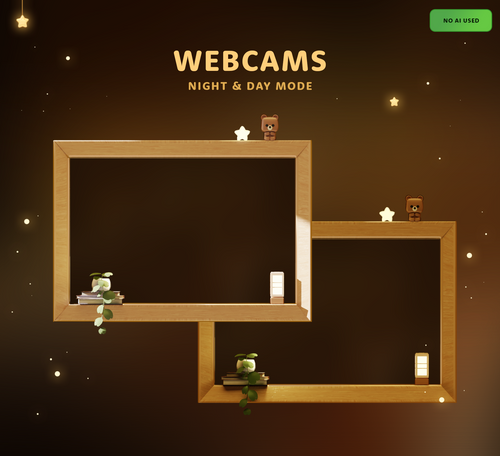 Warm Cozy Room | Animated Stream Overlay Pack