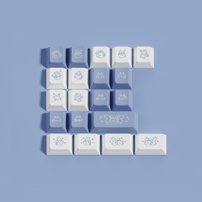 Cute Interface Keycaps - Blue