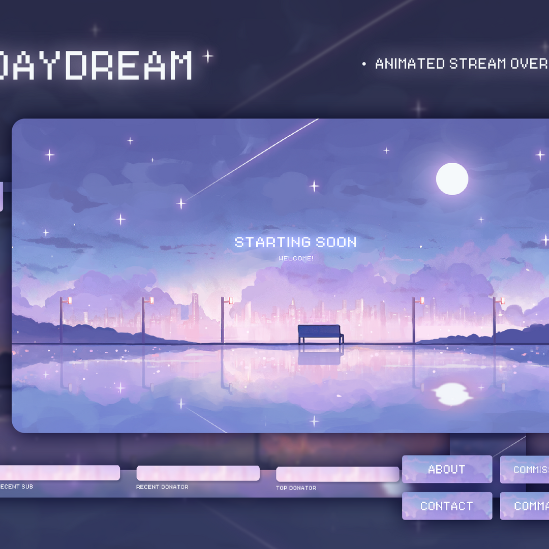 Daydream | Animated Stream Overlay Pack – Mooko Studio