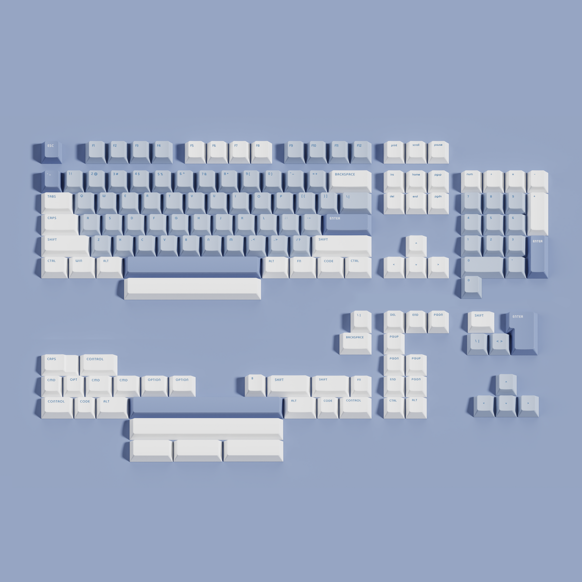 Cute Interface Keycaps - Blue