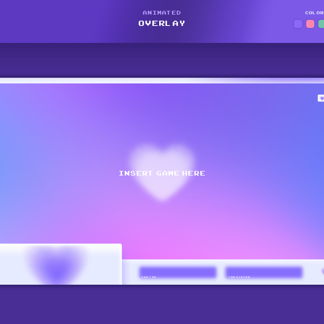Gradient Heart | Animated Stream Overlay Pack – Mooko Studio