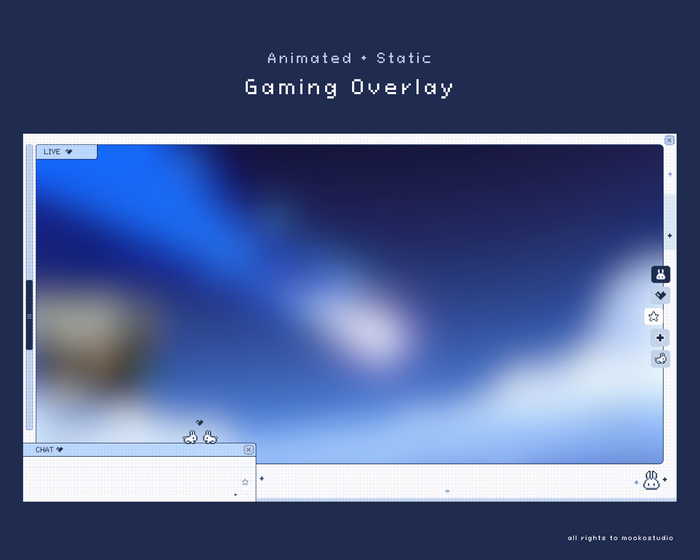 Y2K Bunny | Animated Stream Overlay Pack