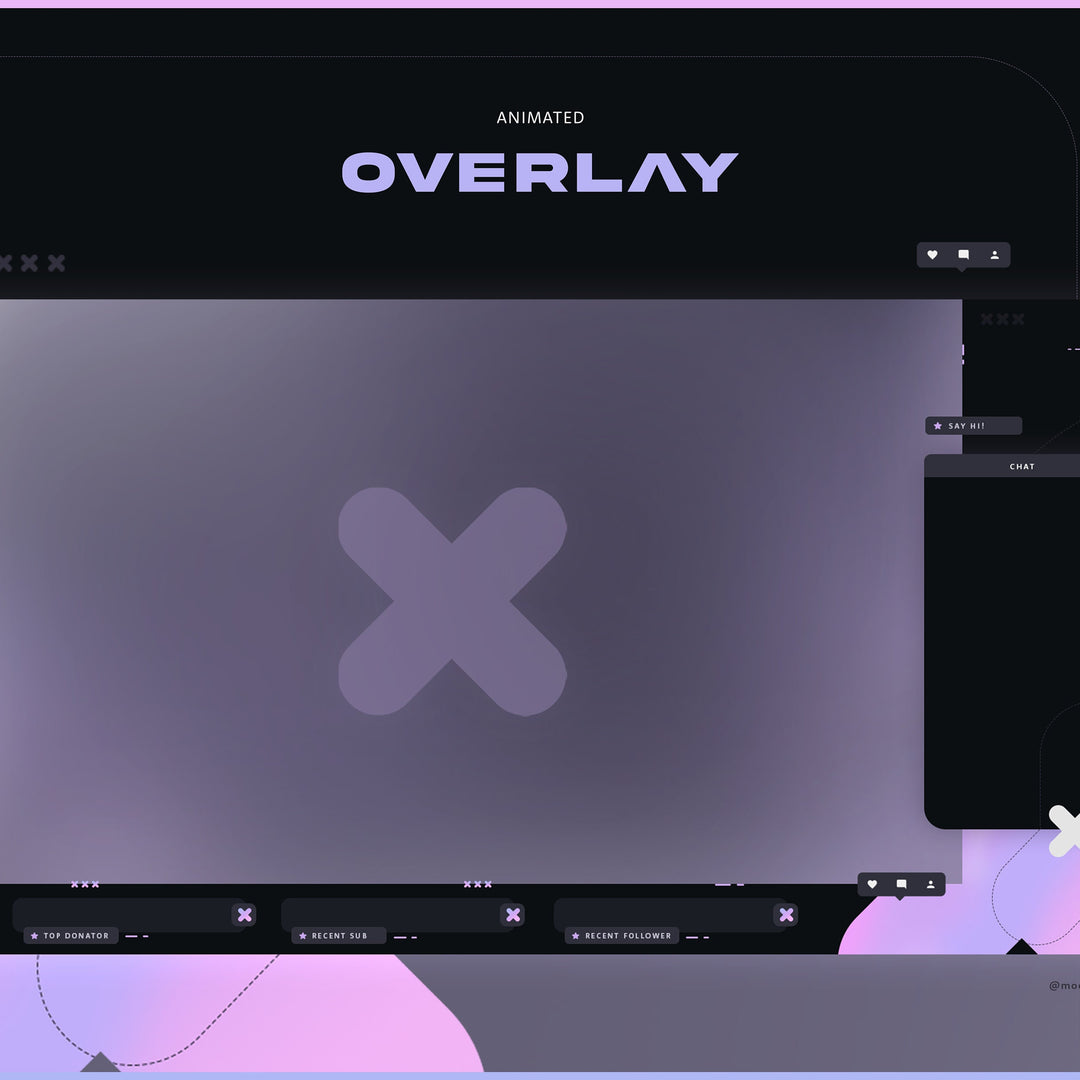 Interface-01 | Animated Stream Overlay Pack – Mooko Studio