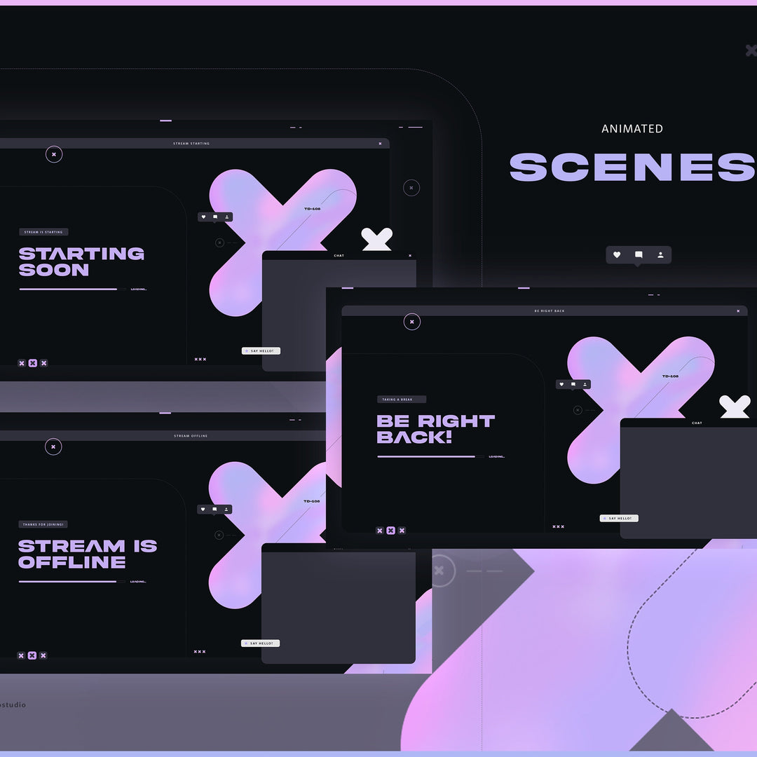 Interface-01 | Animated Stream Overlay Pack – Mooko Studio