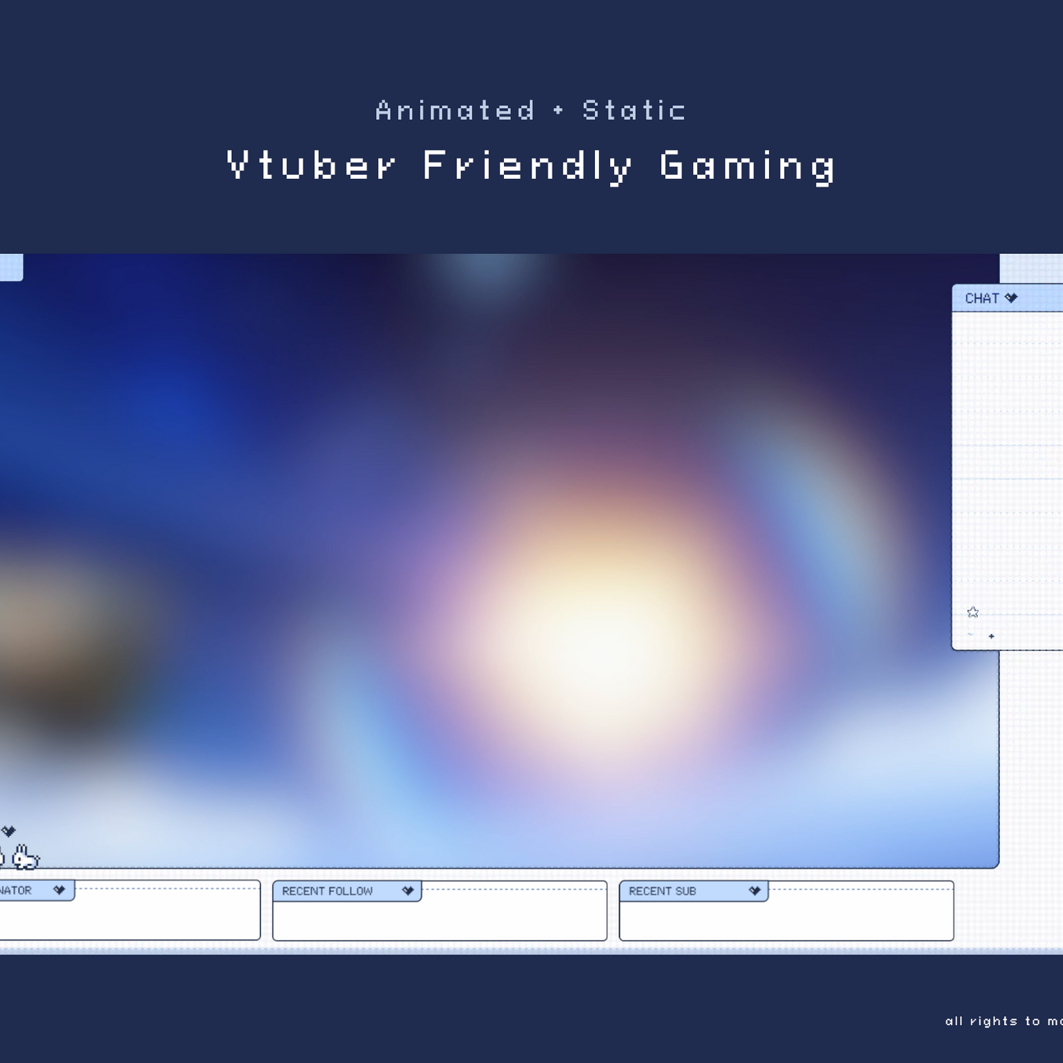 Y2K Bunny | Animated Stream Overlay Pack – Mooko Studio